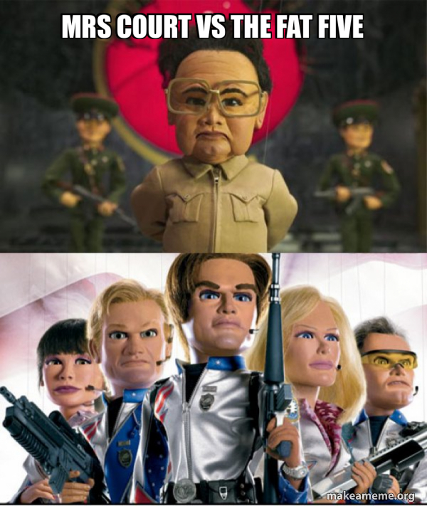 mrs court vs the fat five - Team America Meme Generator
