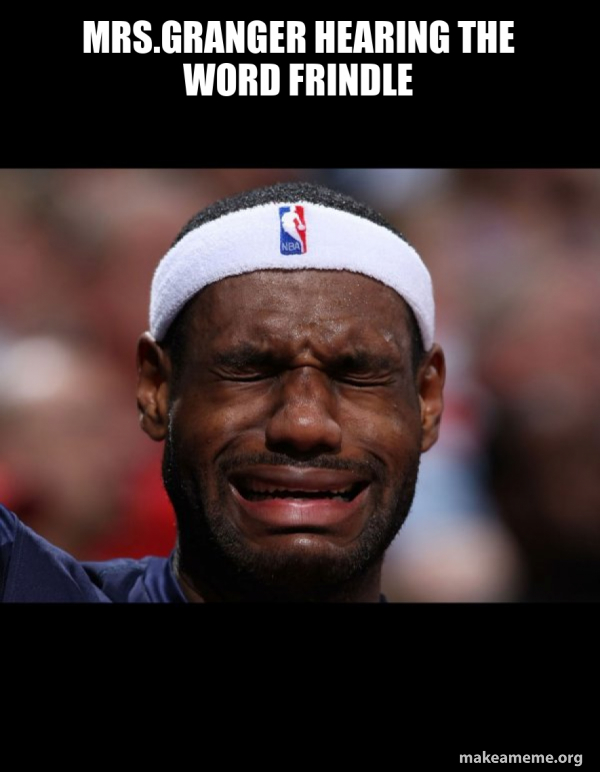 Mrs.granger hearing the word frindle - Lebron Crying Meme Generator
