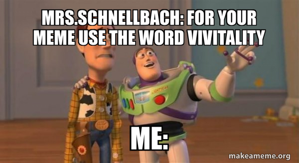 Mrs.Schnellbach: for your meme use the word vivitality Me: - Buzz and ...