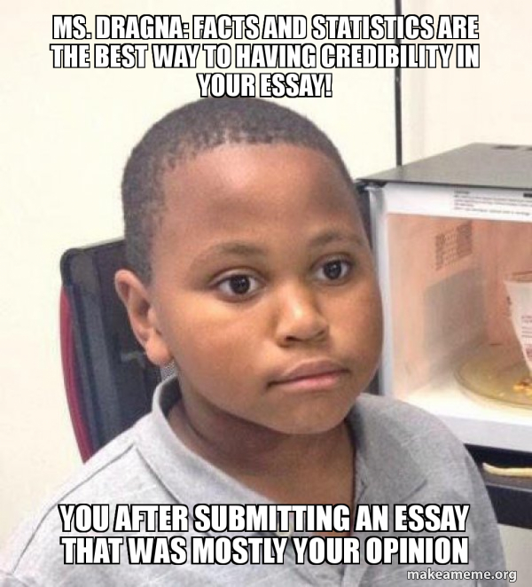 Ms. Dragna: Facts and statistics are the best way to having credibility ...