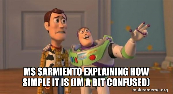 Ms sarmiento explaining how simple it is (im a bit confused) - Buzz and ...
