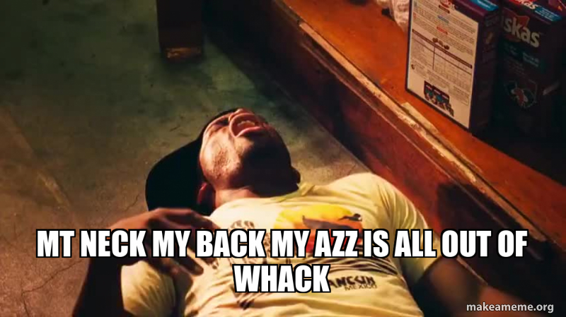 MT NECK MY BACK MY AZZ IS ALL OUT OF WHACK Meme Generator