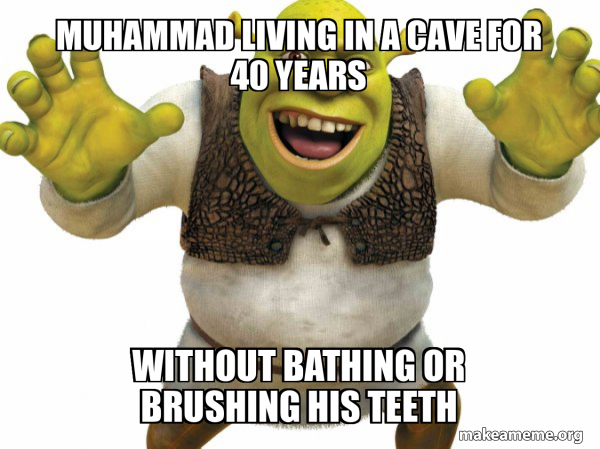 Muhammad living in a cave for 40 years Without bathing or brushing his ...