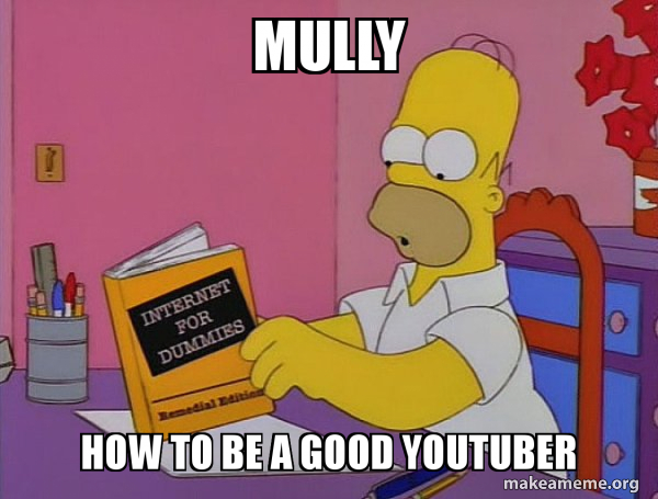 Mully how to be a good youtuber - Internets Homer Meme Generator