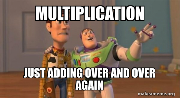 Multiplication Just Adding over and over again - Buzz and Woody (Toy ...