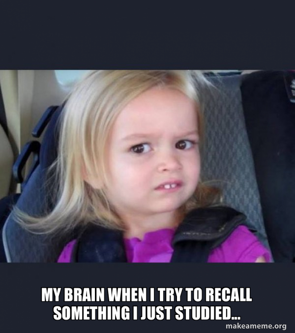 My brain when I try to recall something I just studied... - Side-Eyes ...