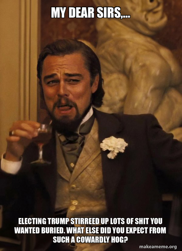 my dear sirs,... electing trump stirreed up lots of shit you wanted ...