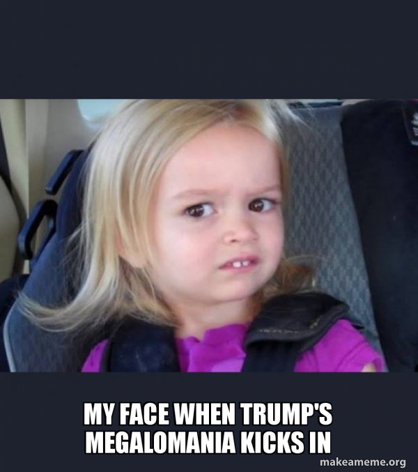 My face when Trump's megalomania kicks in - Side-Eyes Chloe Meme Generator