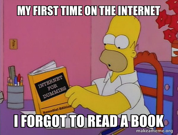 My first time on the Internet I forgot to read a book - Internets Homer ...