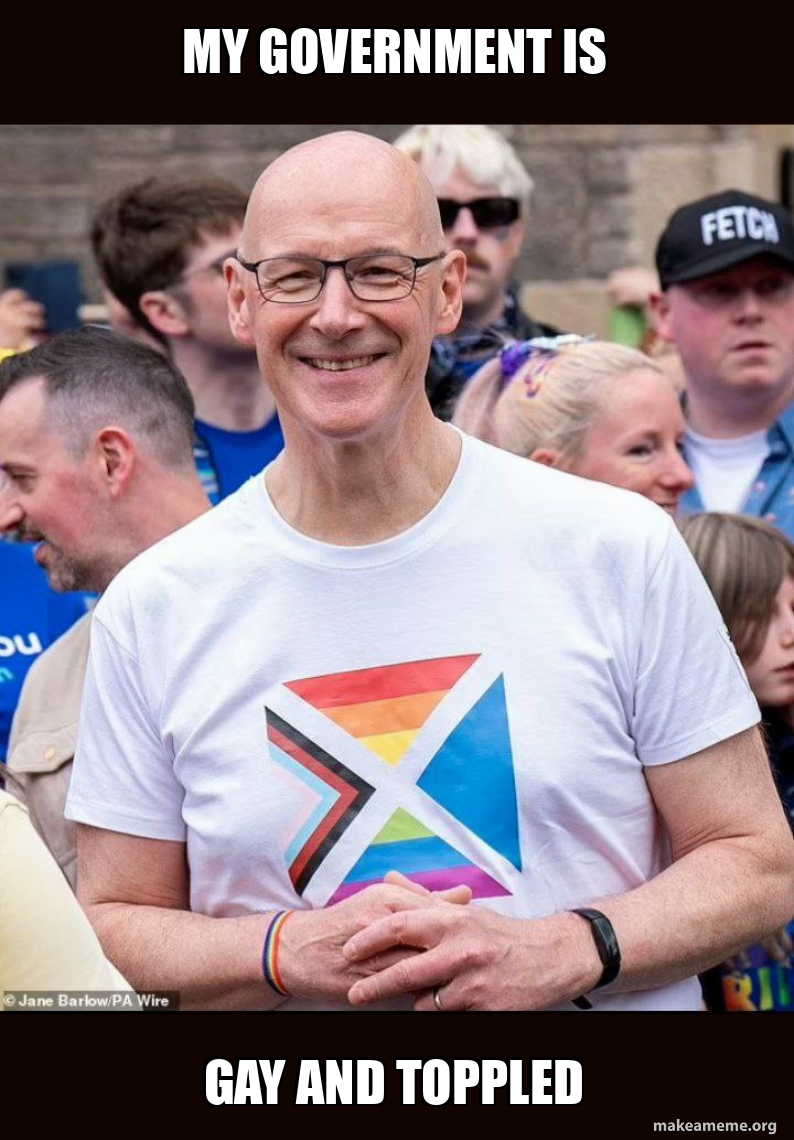 MY GOVERNMENT IS GAY AND TOPPLED Meme Generator