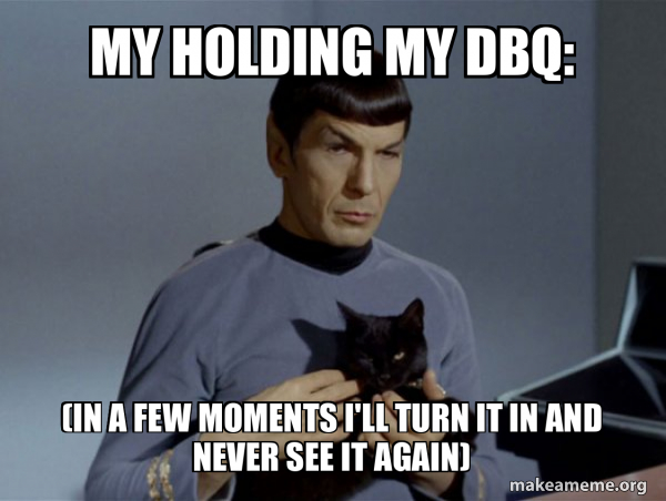 my holding my dbq: (in a few moments i'll turn it in and never see it ...