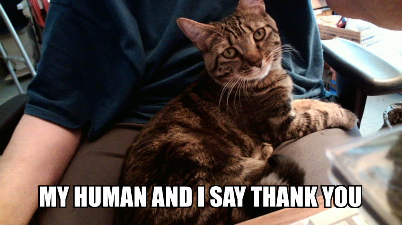 My Human and I say Thank you Meme Generator