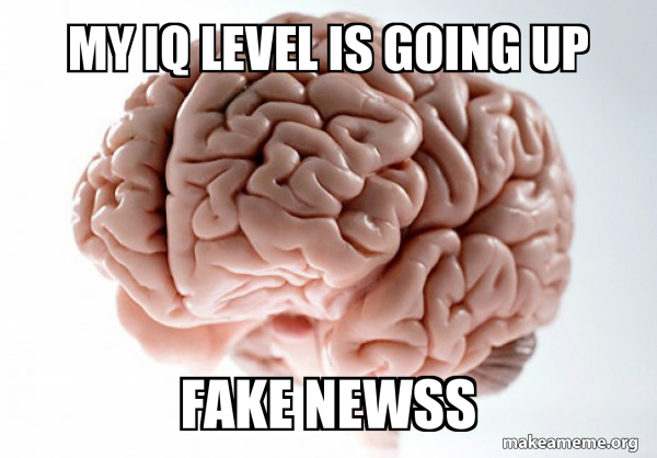 my Iq level is going up fake newss - Scumbag Brain Meme Generator
