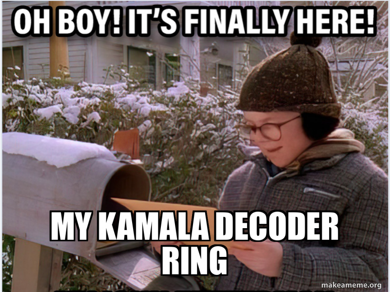 my kamala decoder ring Meme Generator