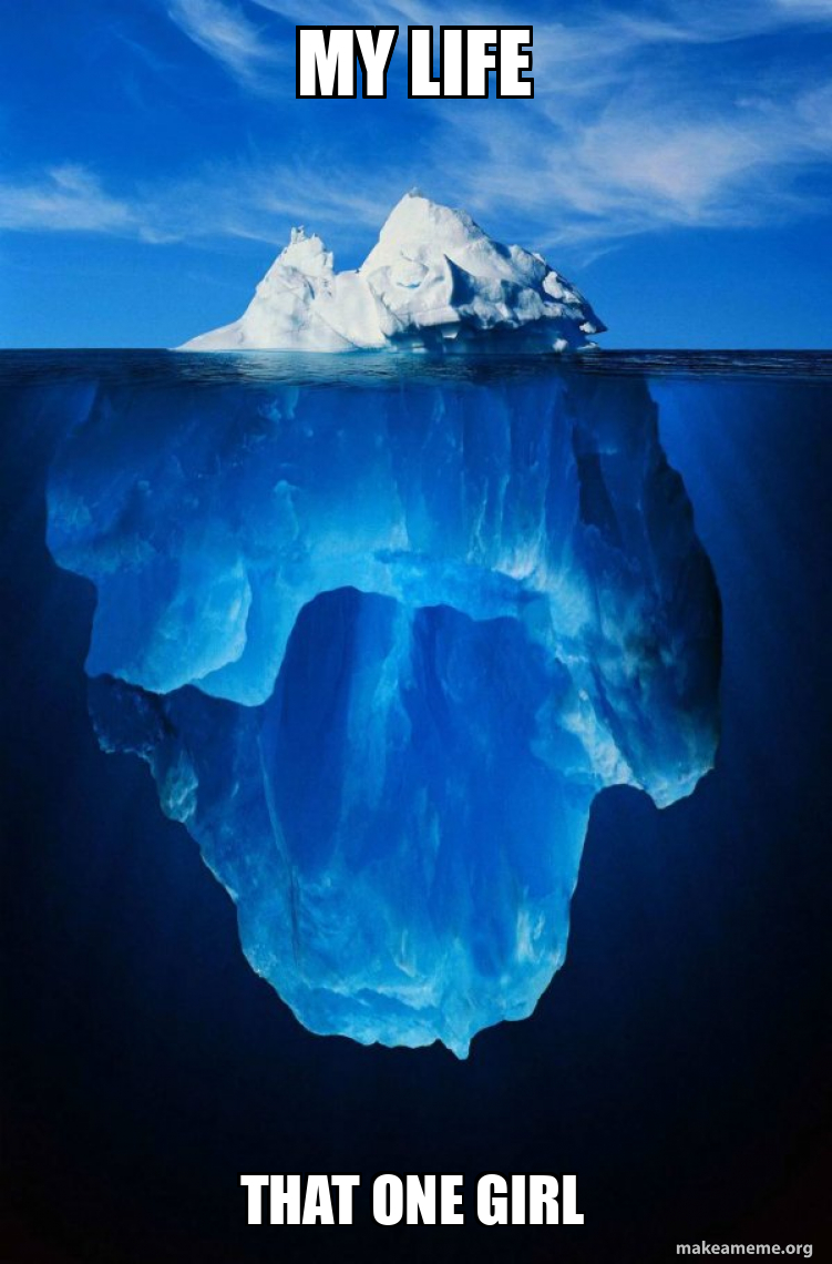 My life That one girl - Iceberg Meme Generator