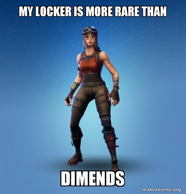 My locker is more rare than Dimends - Renegade Raider Fortnite Skin ...