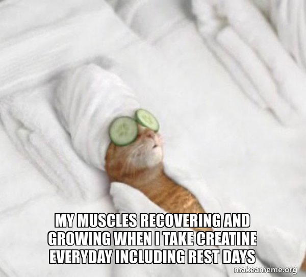 my muscles recovering and growing when I take creatine everyday ...