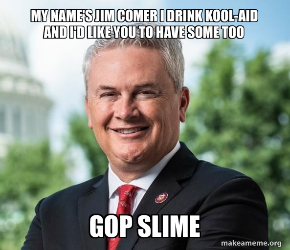 My name's Jim comer I drink Kool-Aid and I'd like you to have some too ...