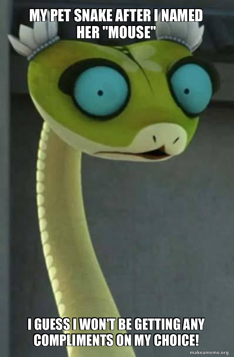 My Pet Snake After I Named Her "Mouse" I guess I won't be getting any ...