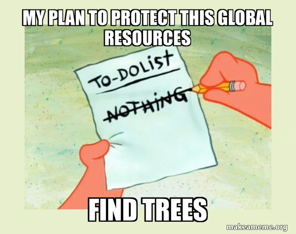 My plan to protect this global resources Find trees - To Do List ...