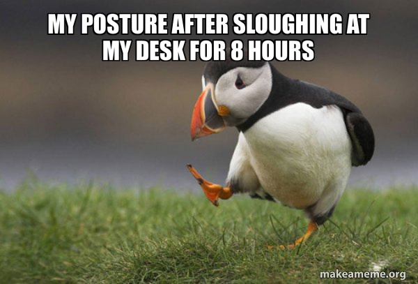 My Posture after Sloughing at my Desk for 8 Hours - Unpopular Opinion ...