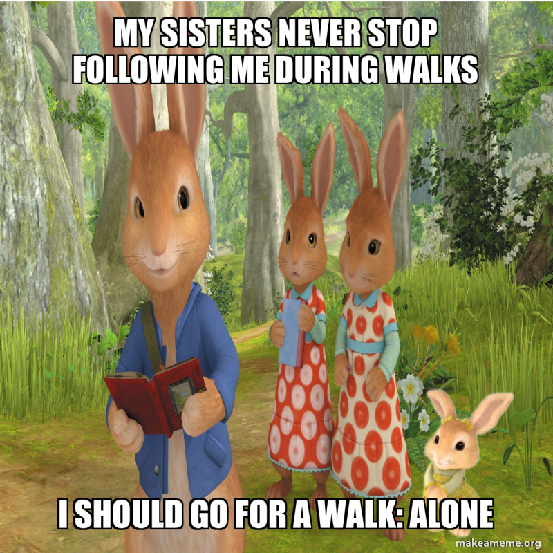 My sisters never stop following me during walks I should go for a walk ...