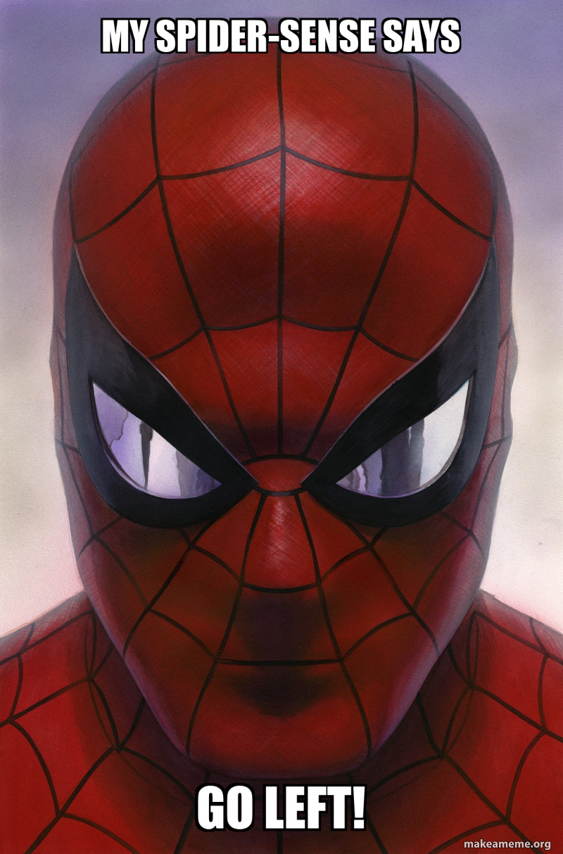 MY SPIDER-SENSE SAYS GO LEFT! Meme Generator