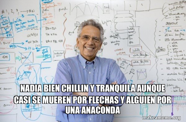Nadia bien chillin y tranquila aunque casi se mueren por flechas y ...