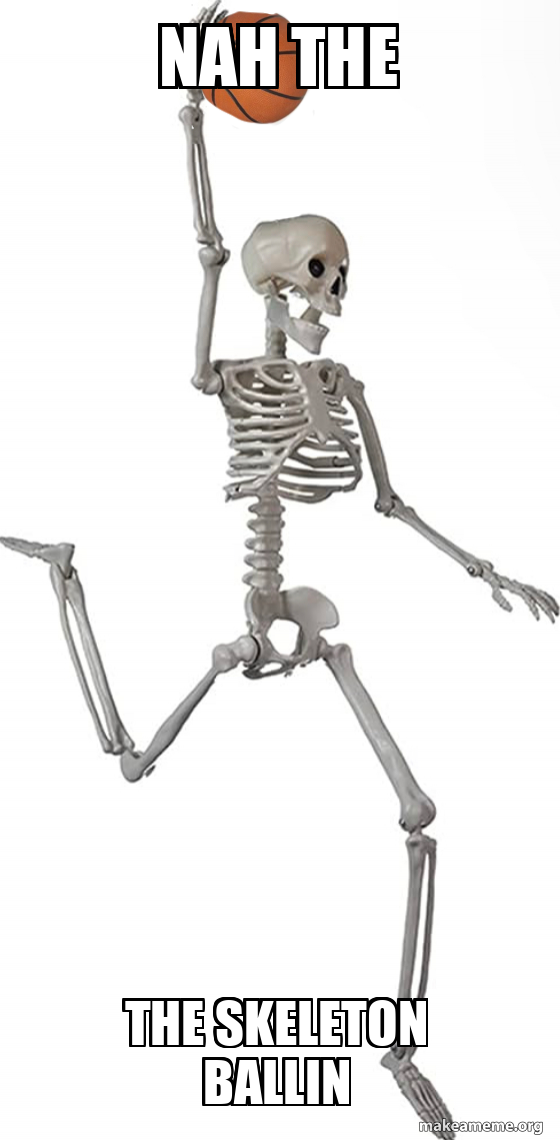 NAH THE THE SKELETON BALLIN Meme Generator