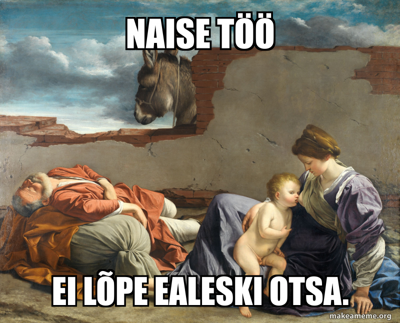 Naise töö ei lõpe ealeski otsa. Meme Generator