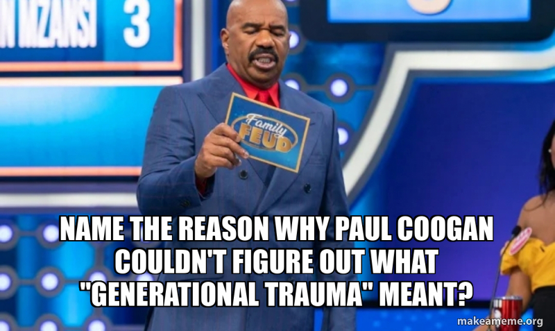Name the reason why Paul Coogan couldn't figure out what "generational ...