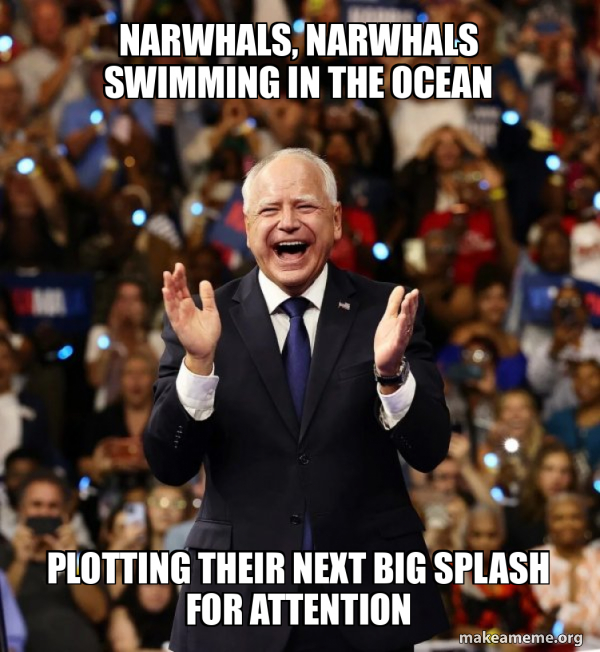 Narwhals, narwhals swimming in the ocean Plotting their next big splash ...