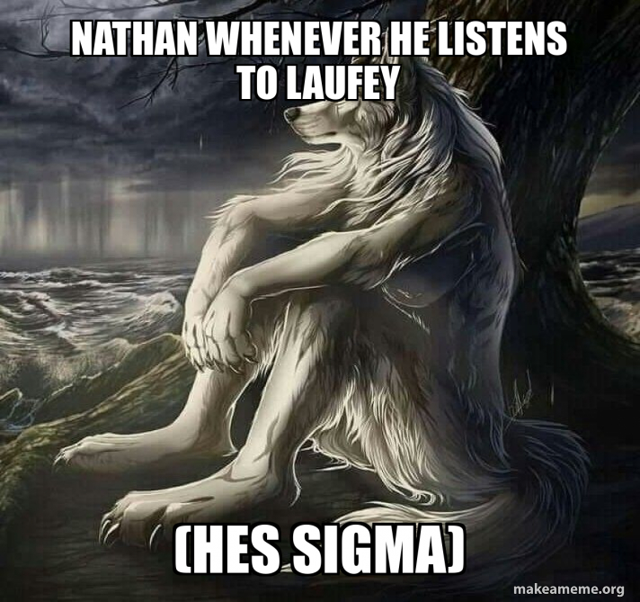 Nathan whenever he listens to laufey (Hes sigma) Meme Generator