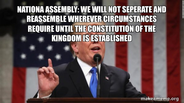 Nationa Assembly: We will not seperate and reassemble wherever ...