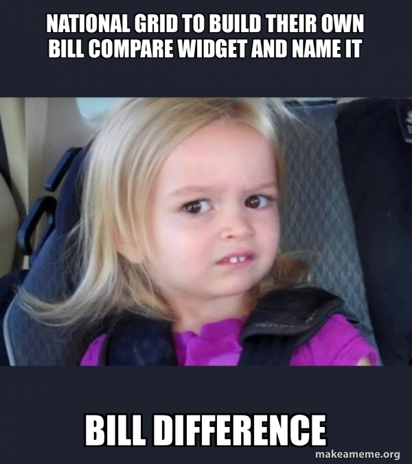 National Grid to build their own Bill Compare widget and name it Bill ...