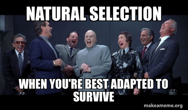 Natural Selection When you're best adapted to survive - Dr Evil and ...