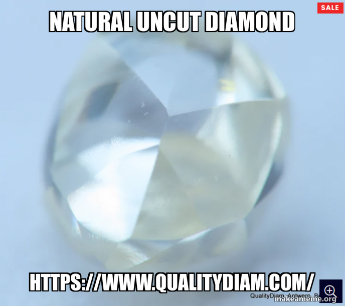 Natural uncut diamond https://www.qualitydiam.com/ Meme Generator