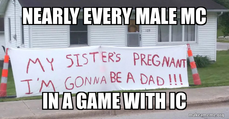 nearly every male MC in a game with IC Meme Generator