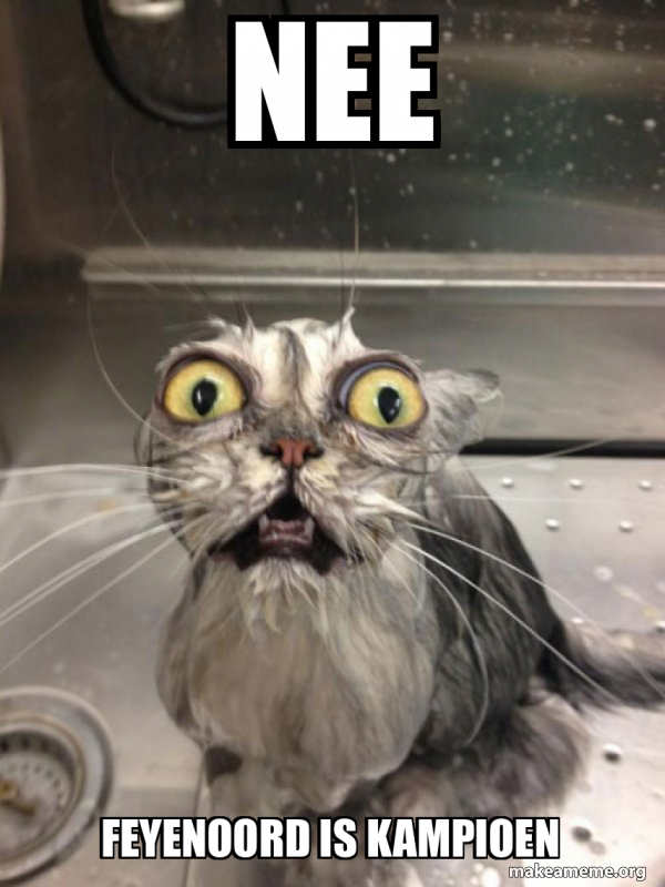 Nee Feyenoord is kampioen - Cat bath Meme Generator