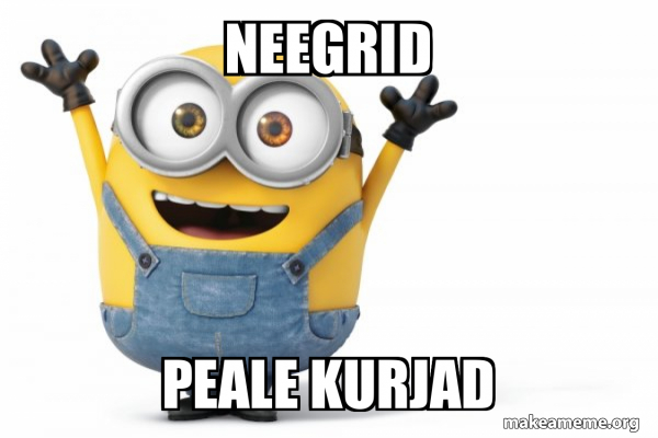 Neegrid Peale kurjad - Happy Minion Meme Generator