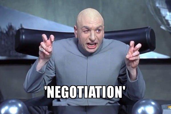 'Negotiation' - Dr Evil Austin Powers Meme Generator