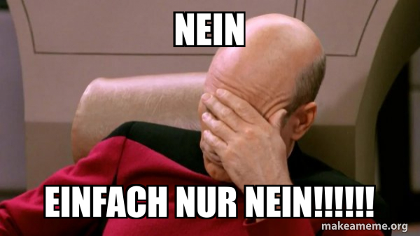 NEIN EINFACH NUR NEIN!!!!!! - Picard Facepalm Meme Generator
