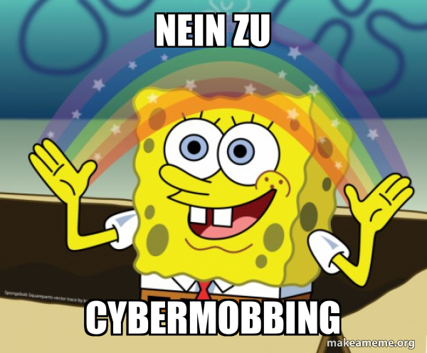nein zu Cybermobbing - Rainbow Spongbob | Make a Meme