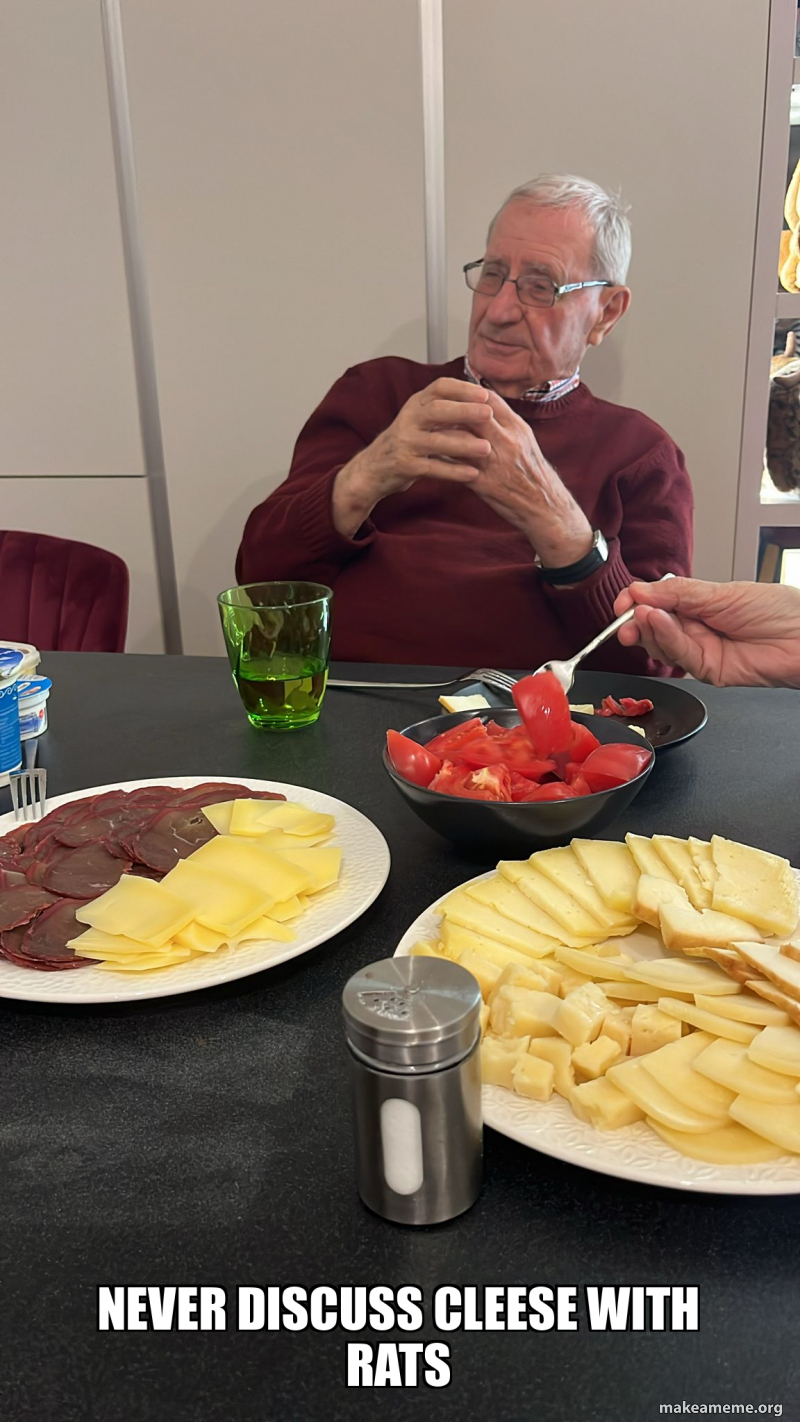 Never discuss Cleese with rats Meme Generator