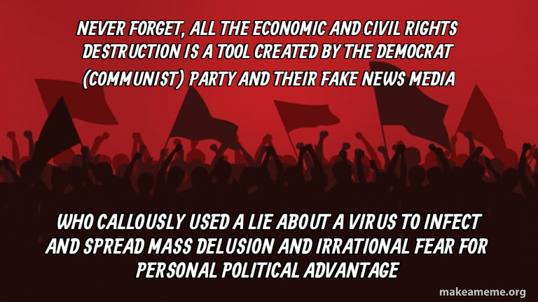 Never forget, all the economic and civil rights destruction is a tool ...