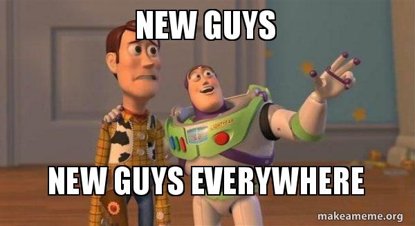 new guys new guys everywhere - Buzz and Woody (Toy Story) Meme Meme ...