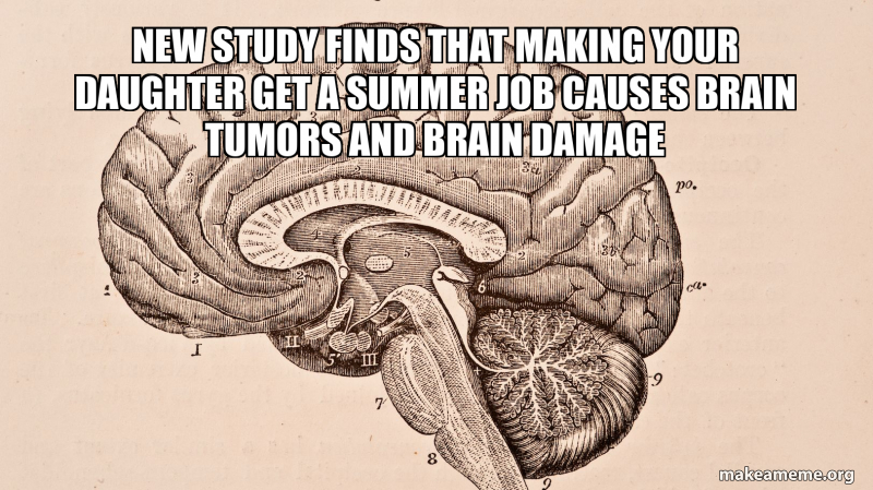 new study finds that making your daughter get a summer job causes brain ...