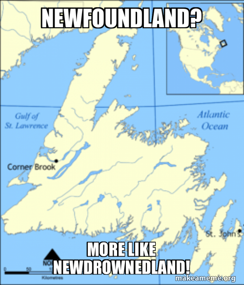 Newfoundland? More like Newdrownedland! Meme Generator