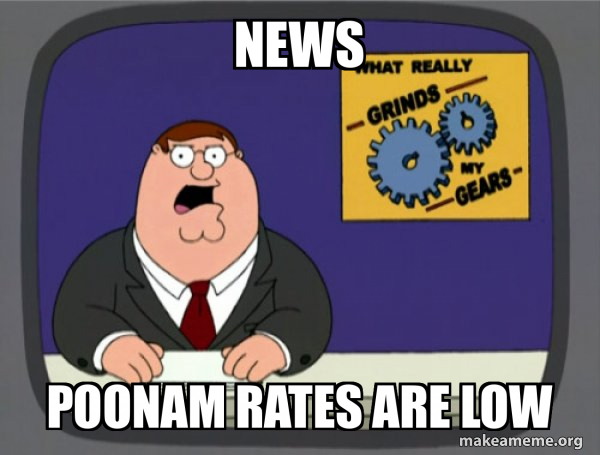 NEWS POONAM RATES ARE LOW - What Grinds My Gears (Family Guy) Meme ...