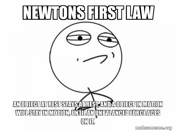 Newtons First law An object at rest stays at rest, and a object in ...